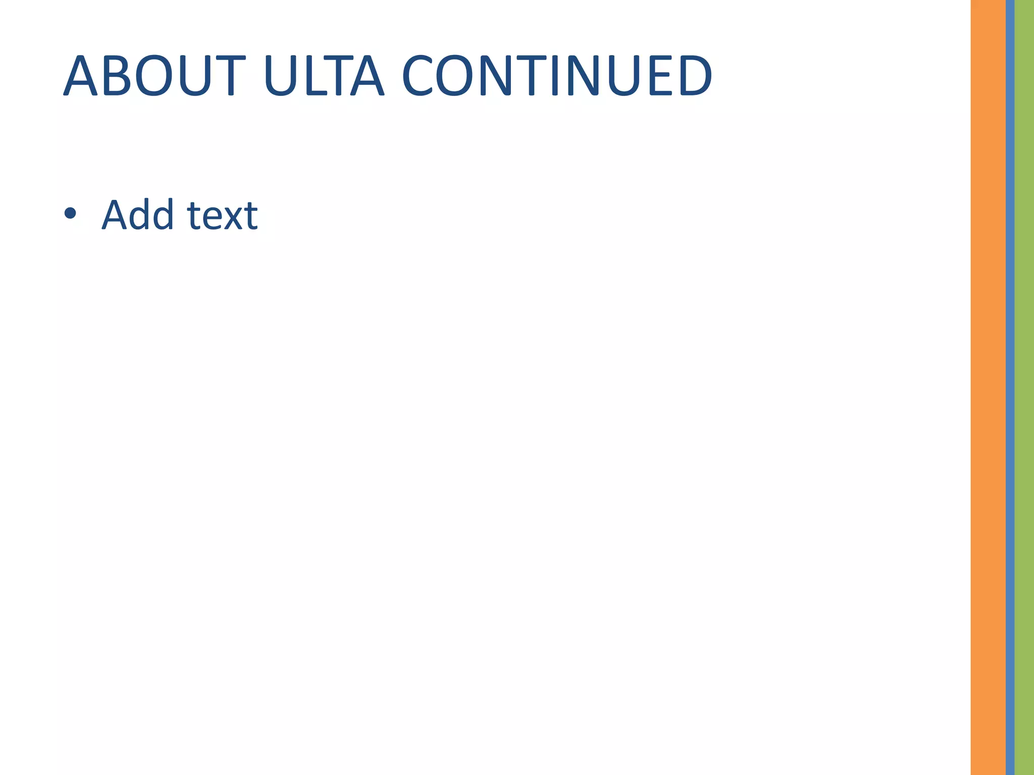 Ulta business proposal | PPTX