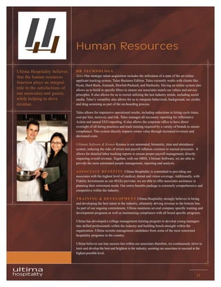 Ultima Hospitality Brochure | PDF