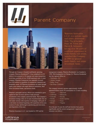 Ultima Hospitality Brochure | PDF | Hotels and Motels | Travel Type