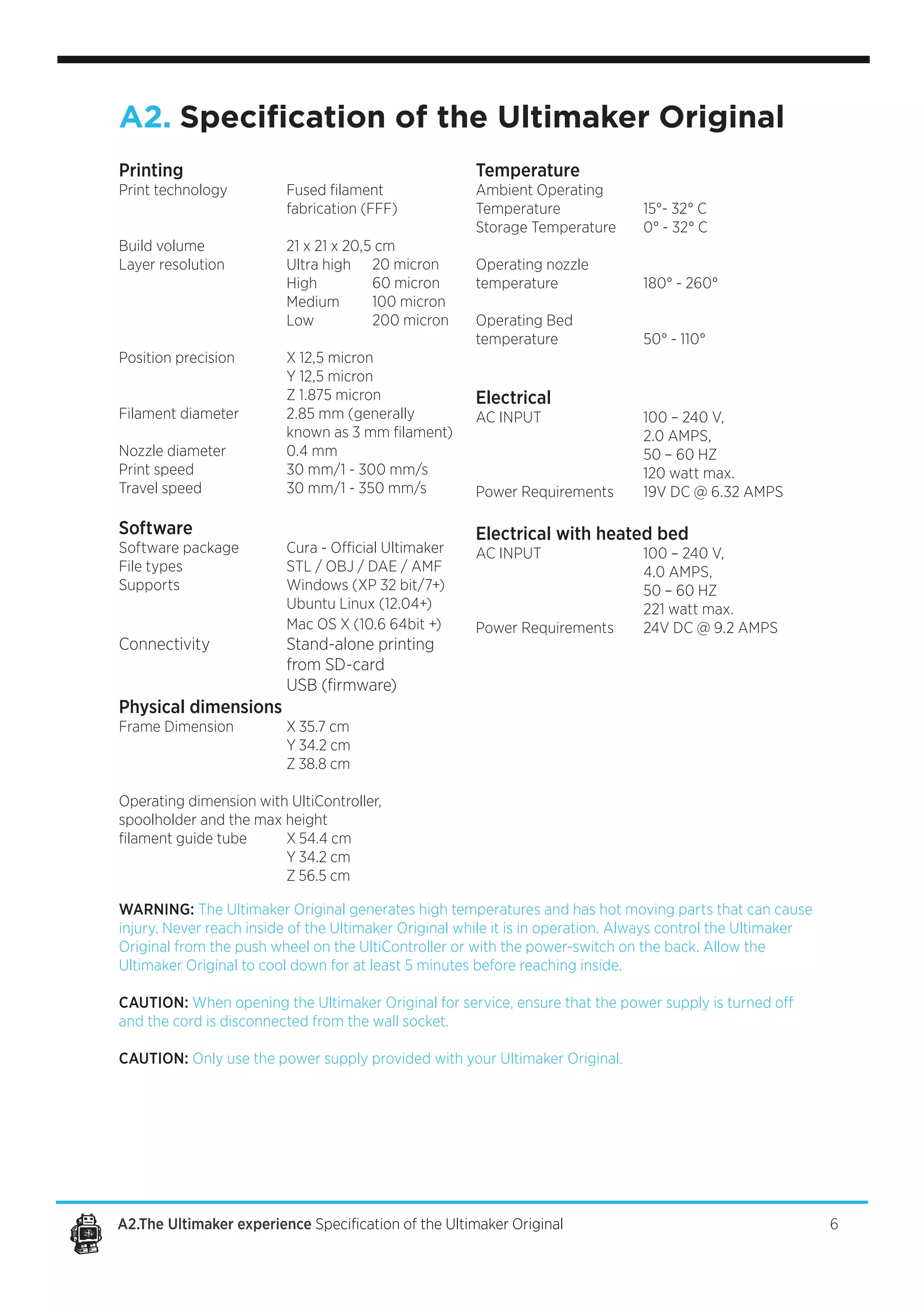 Ultimaker original user_manual | PDF