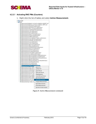 Ultima mentor version_7_0_-_required_data_inputs_for_huawei | PDF