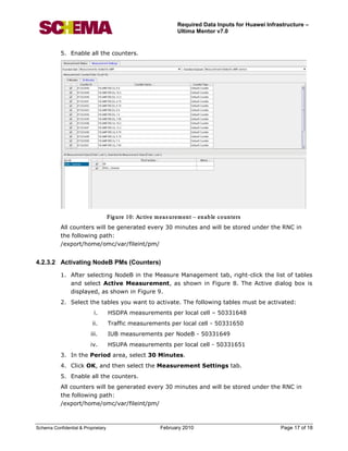 Ultima mentor version_7_0_-_required_data_inputs_for_huawei | PDF