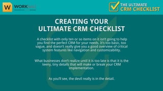 The Ultimate CRM Checklist | PDF