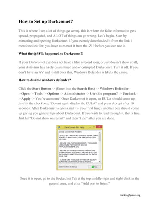Ultimate Guide to Setup DarkComet with NoIP | PDF