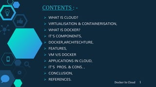 Docker In Cloud | PPTX