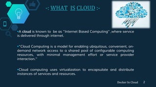 Docker In Cloud | PPTX
