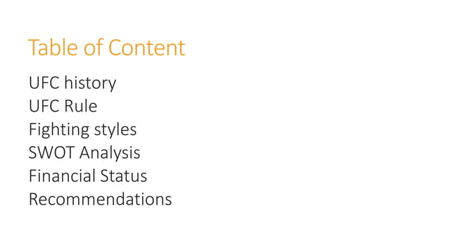 UFC | PPTX | Martial Arts | Sports