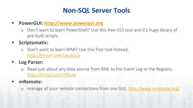 Ultimate Free SQL Server Toolkit | PPT | Free Download