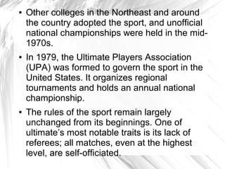 Ultimate frisbee | ODP