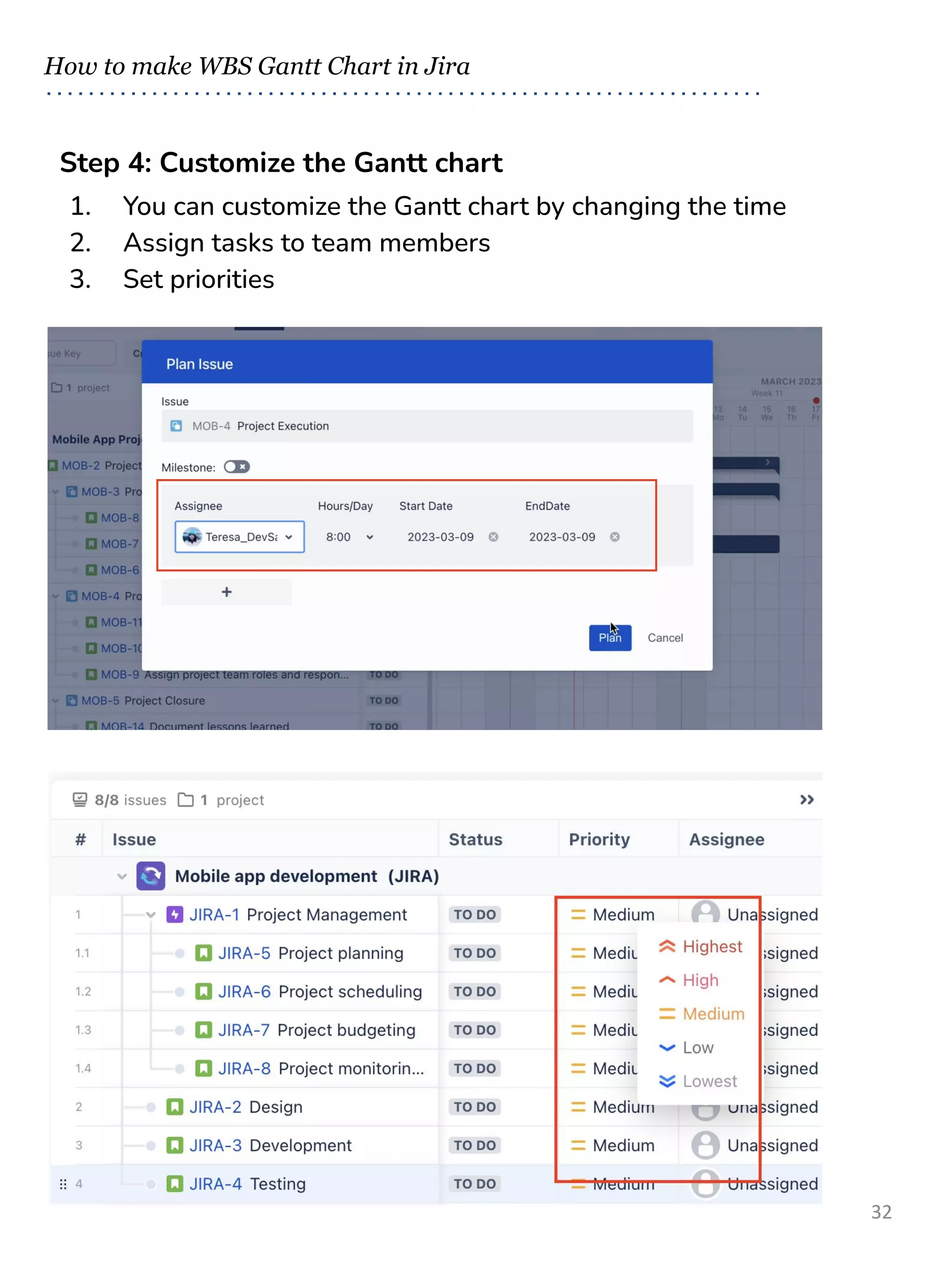 WBS Gantt chart and project management for Jira users | PDF