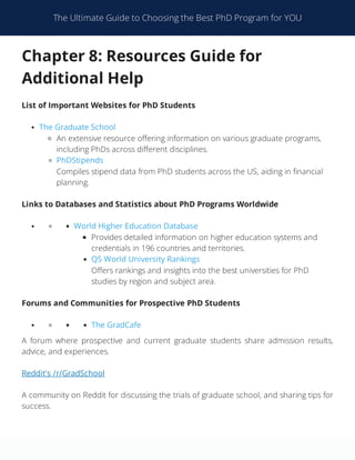 Ultimate Guide For Choosing the Best PhD for You.pdf | Postgraduate ...