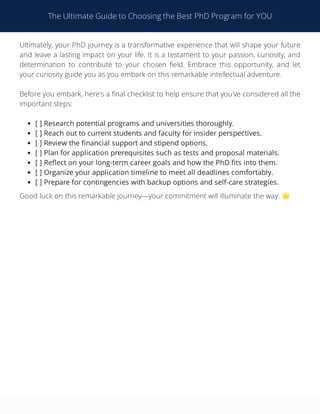 Ultimate Guide For Choosing the Best PhD for You.pdf | Postgraduate ...