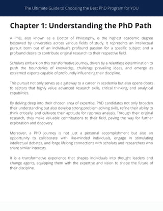 Ultimate Guide For Choosing the Best PhD for You.pdf | Postgraduate ...