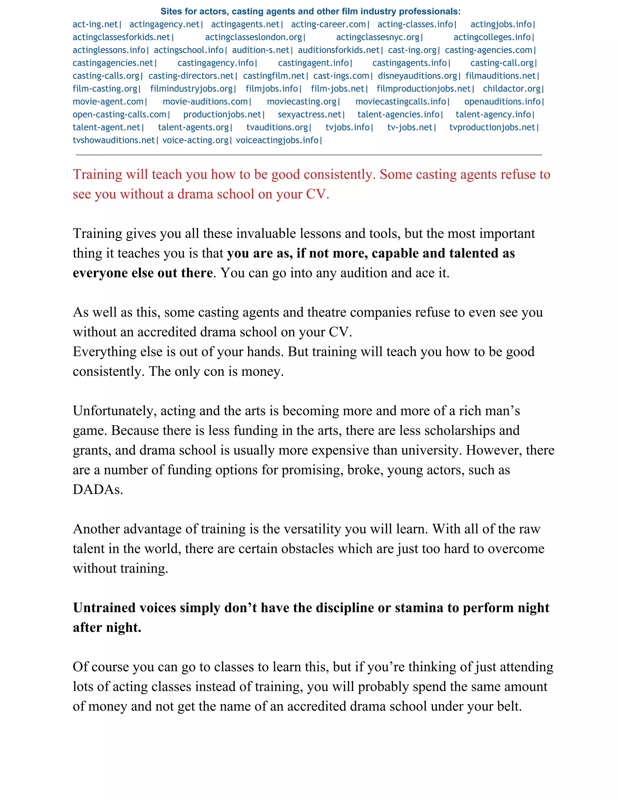 Ultimate guide how to become actor (English) | PDF