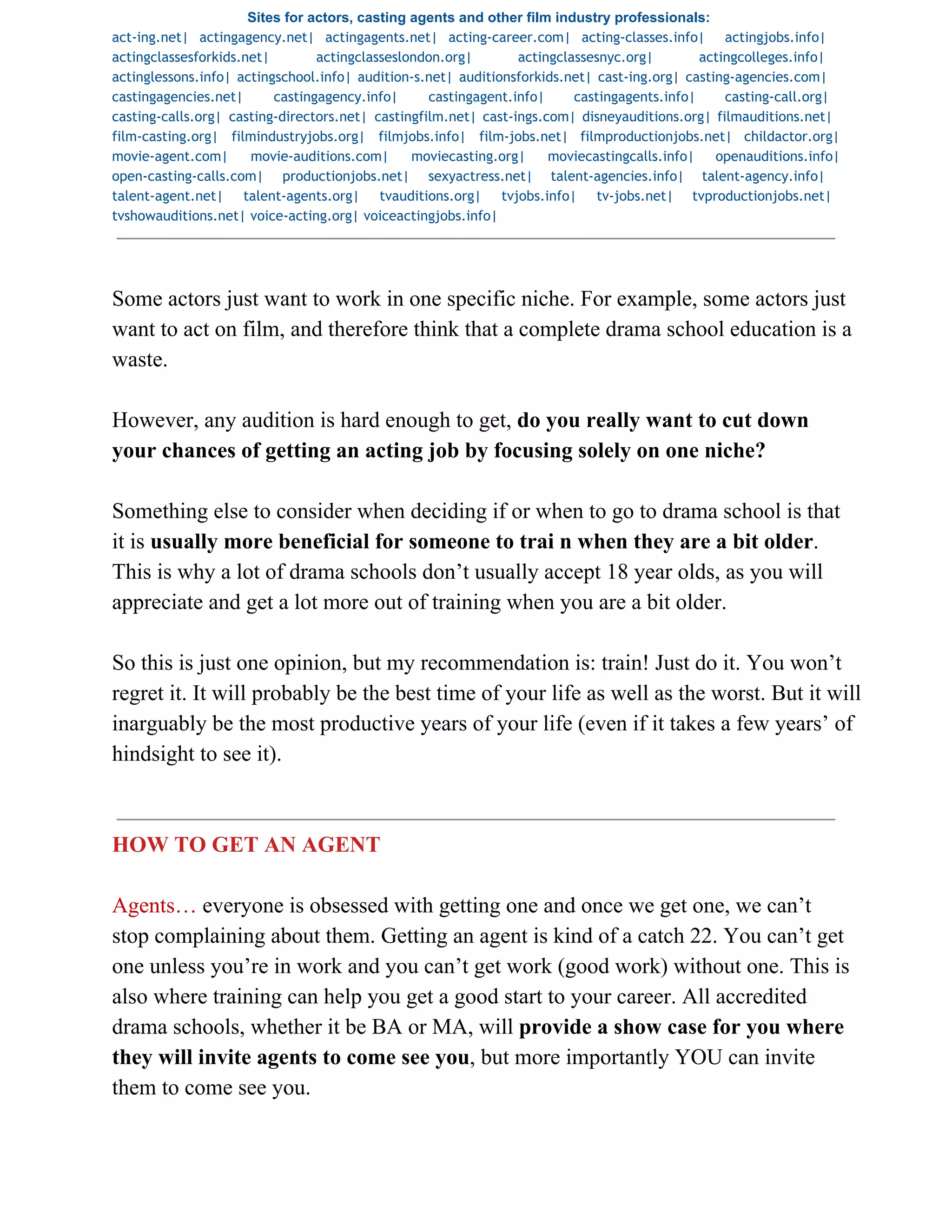 Ultimate guide how to become actor (English) | PDF