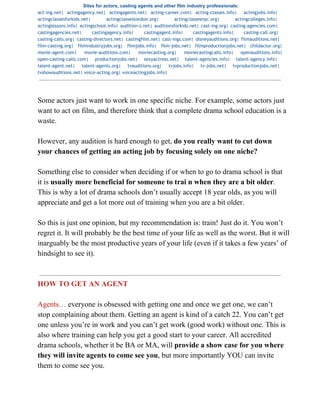 Ultimate guide how to become actor (English) | PDF