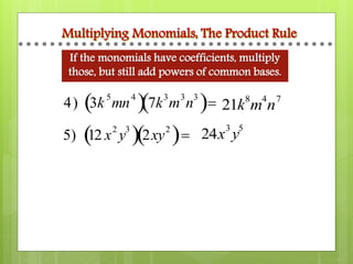 Ultimate guide monomials exponents | PPTX | Physics | Science