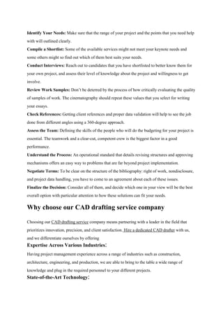 Ultimate Guide to Architectural CAD Drafting Services in USA | PDF