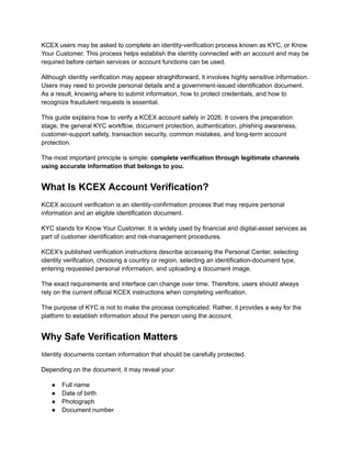 Ultimate Guide to Buying KCEX Accounts Safely in 2026 | PDF