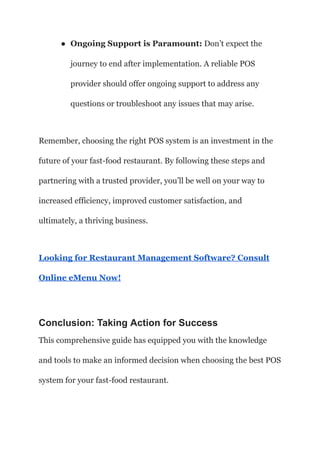 Ultimate Guide to Choosing the Best POS System for Your Fast Food ...