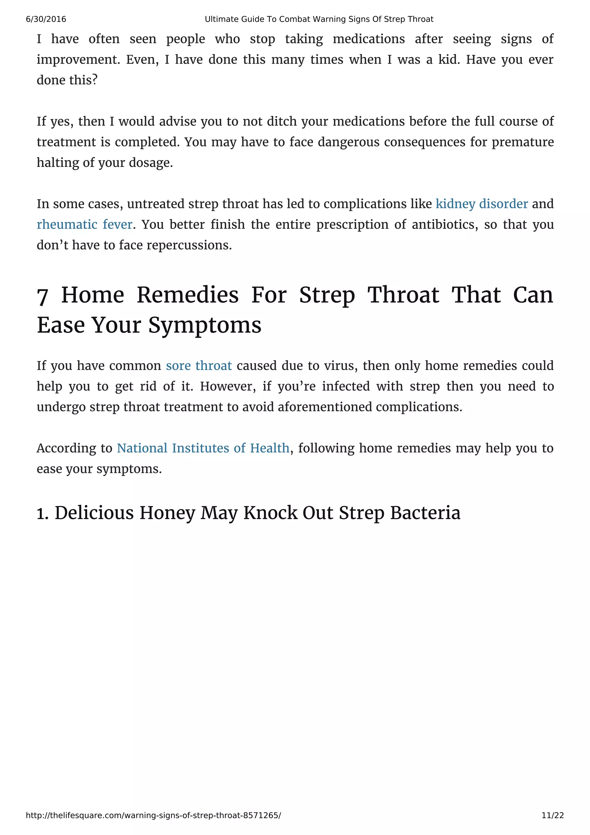 Ultimate Guide To Combat Warning Signs Of Strep Throat | PDF