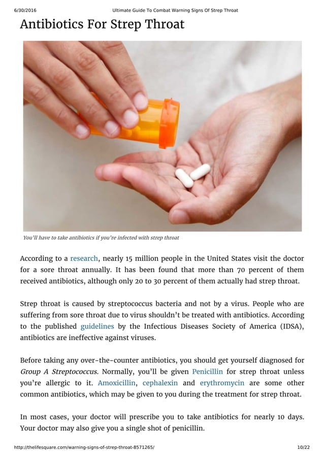 Ultimate Guide To Combat Warning Signs Of Strep Throat | PDF