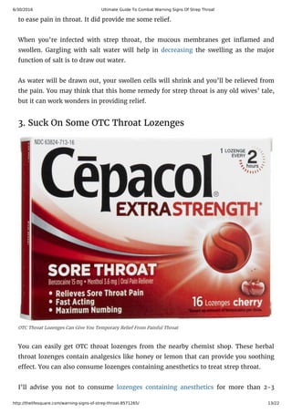 Ultimate Guide To Combat Warning Signs Of Strep Throat | PDF