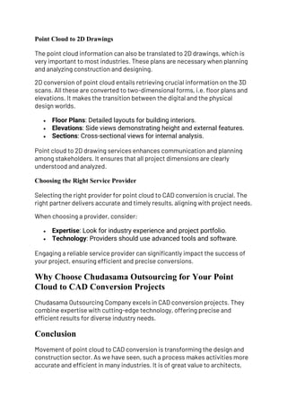 Ultimate Guide to Converting Point Clouds to CAD Services. | PDF