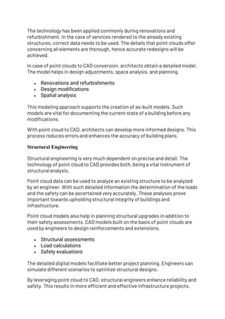 Ultimate Guide to Converting Point Clouds to CAD Services. | PDF