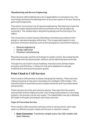 Ultimate Guide to Converting Point Clouds to CAD Services. | PDF