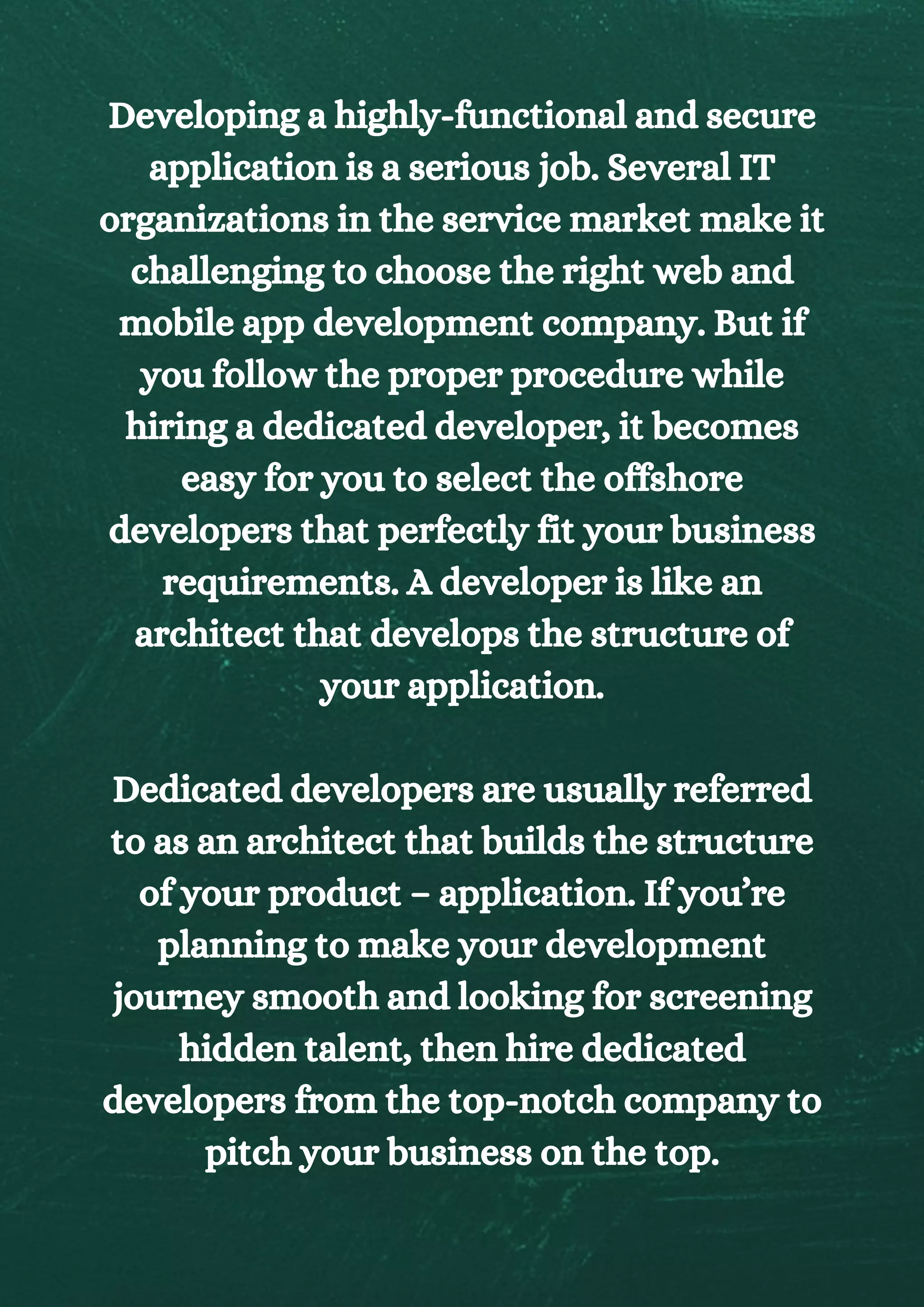Ultimate guide to hire dedicated developer comparison, benefits, & tips ...