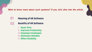 Your Ultimate Guide To HR Software | PPTX
