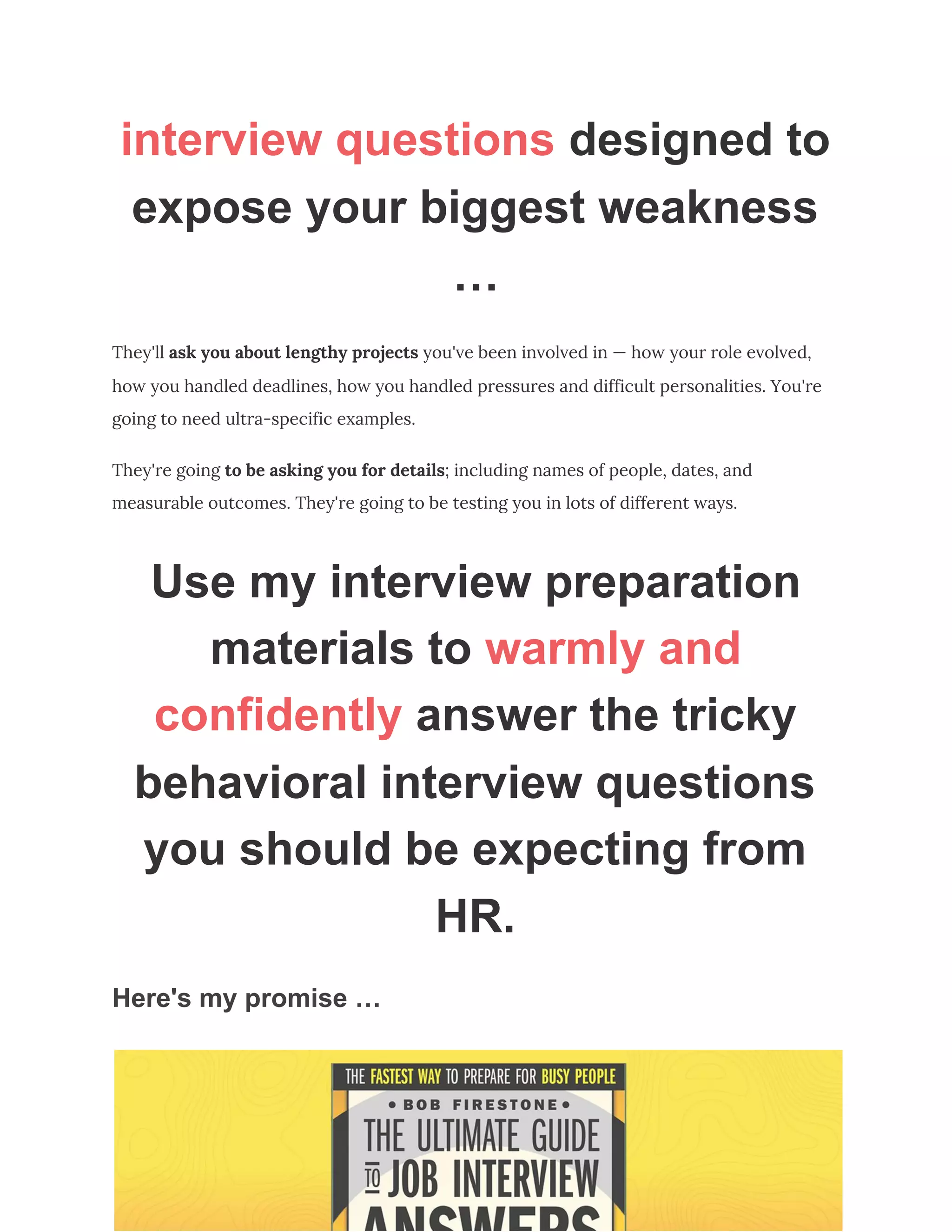 Ultimate Guide To Job Interview Answers | PDF