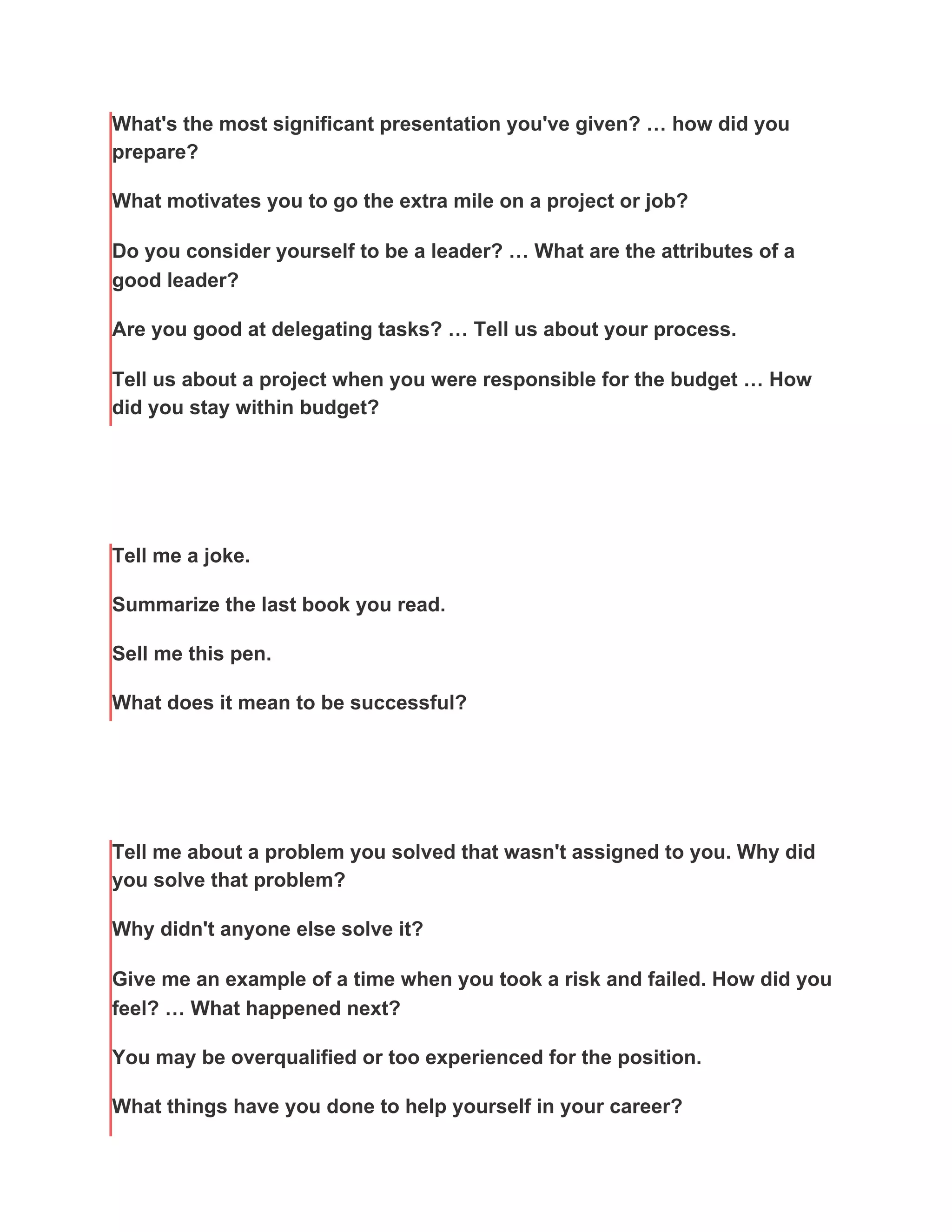 Ultimate Guide To Job Interview Answers | PDF