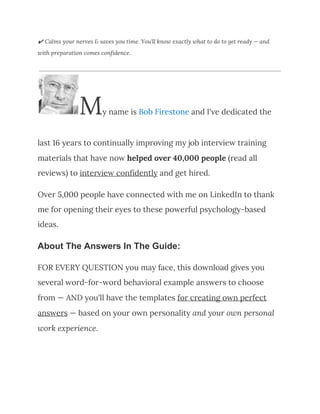 Ultimate Guide To Job Interview Answers | PDF