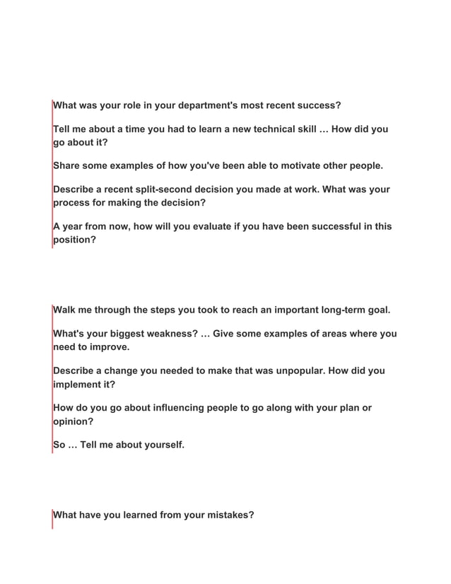 Ultimate Guide To Job Interview Answers | PDF