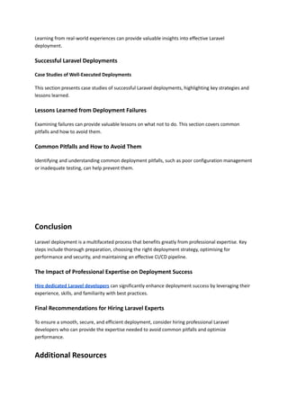Ultimate Guide to Laravel Deployment: Why You Should Hire Laravel Programmers | PDF