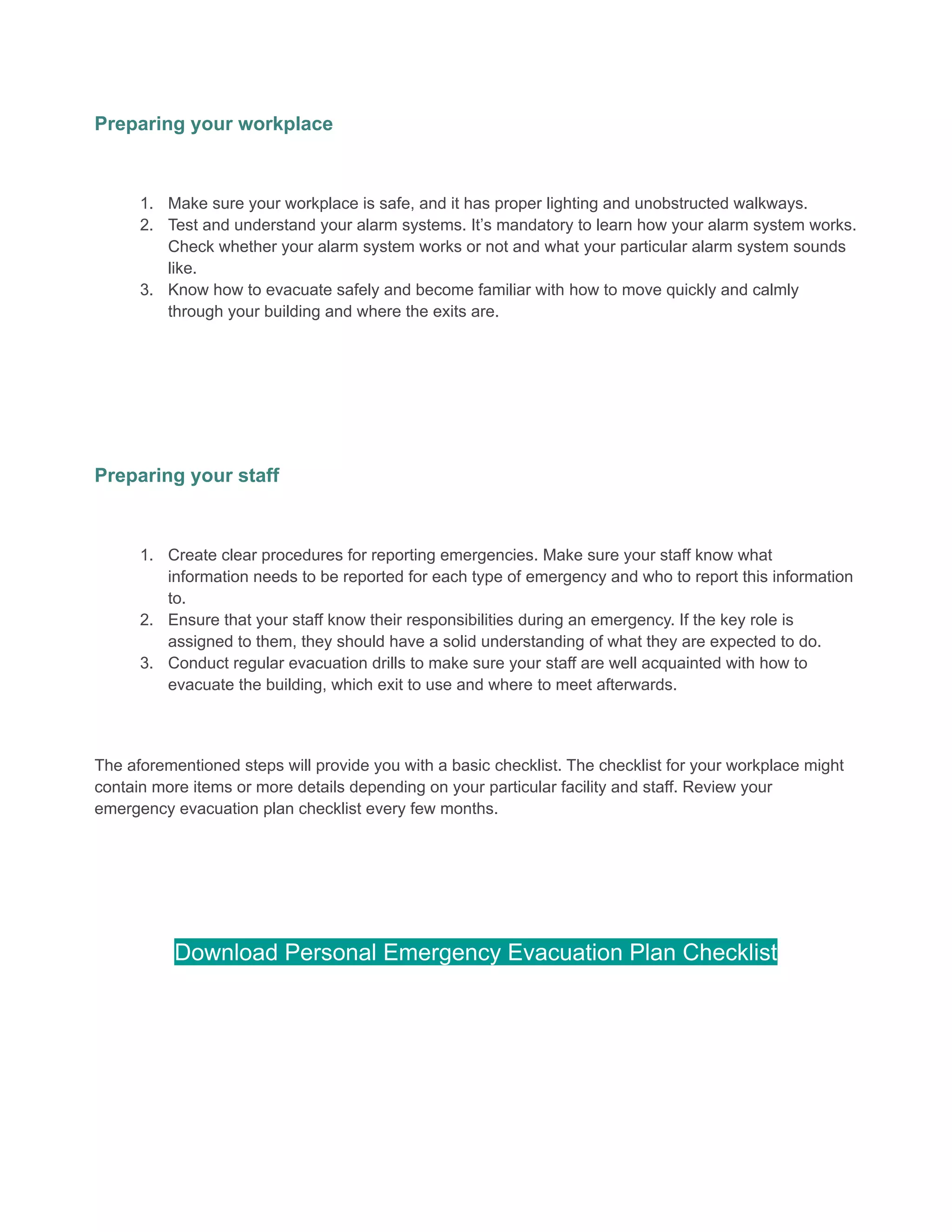 Ultimate Guide to Personal Emergency Evacuation Plan (PEEP) | PDF