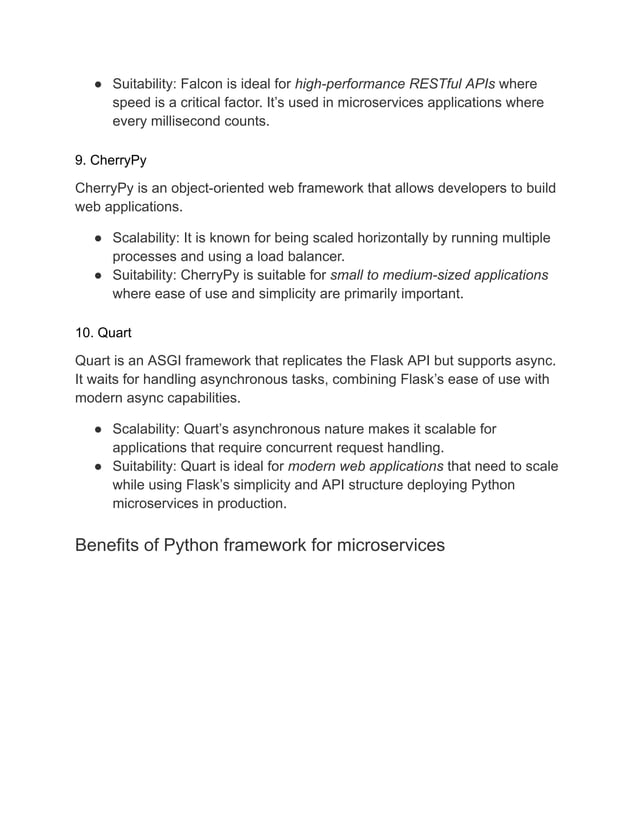 Ultimate Guide To Python Frameworks For Building Scalable Microservicespdf