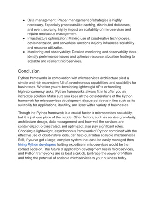 Ultimate guide to Python frameworks for building scalable microservices.pdf