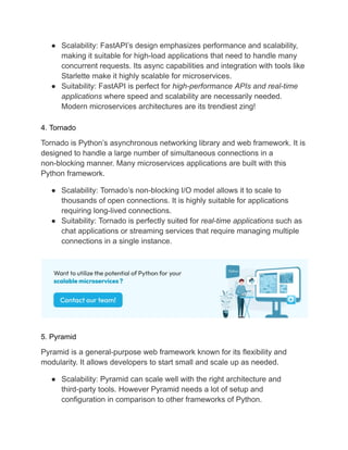 Ultimate guide to Python frameworks for building scalable microservices.pdf
