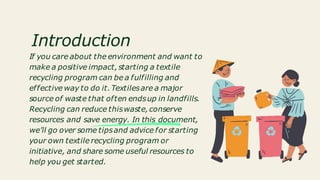 Textile Recycling Programs: The Ultimate Guide to Starting Your Own | PPT