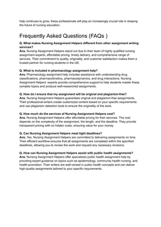 Ultimate Guide to Top-Quality Nursing Assignment Help | PDF