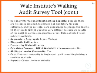 Ultimate Guide to Walkability Assessment Tools | PPT