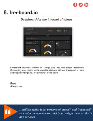 Ultimate list of 50 Best IoT platforms of 2019 | PPTX