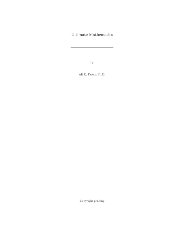 Ultimate mathematics | PDF