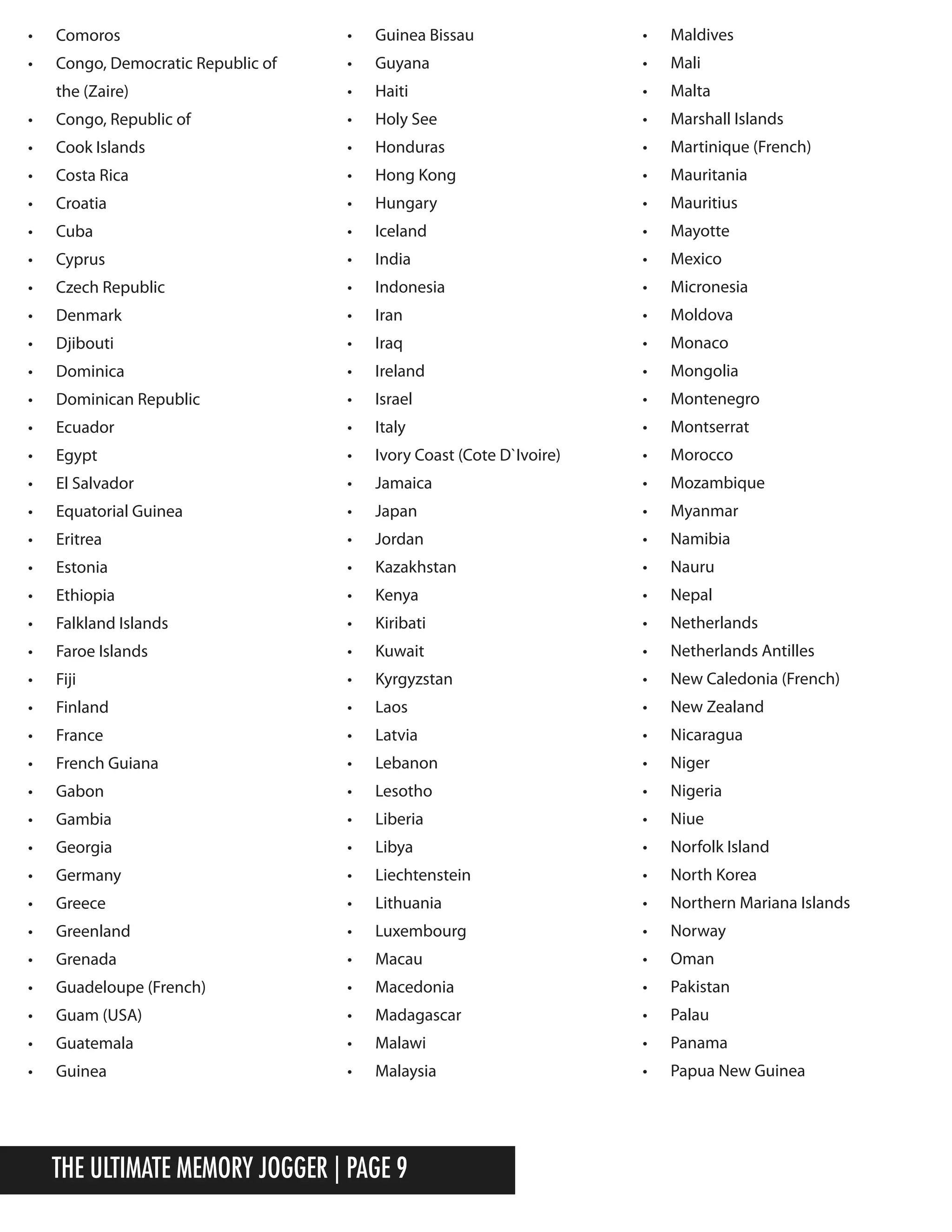 Ultimate Memory Jogger | PDF