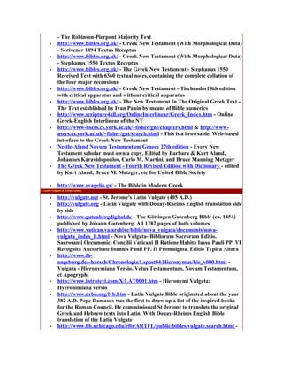 Ultimate online resources for bible scholars | DOC