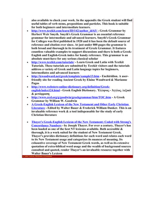 Ultimate online resources for bible scholars | DOC