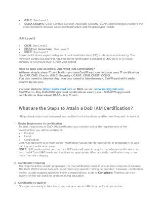 ULTIMATE overview of DoD 8570 IAT, IAM and IASAE Certifications and the ...